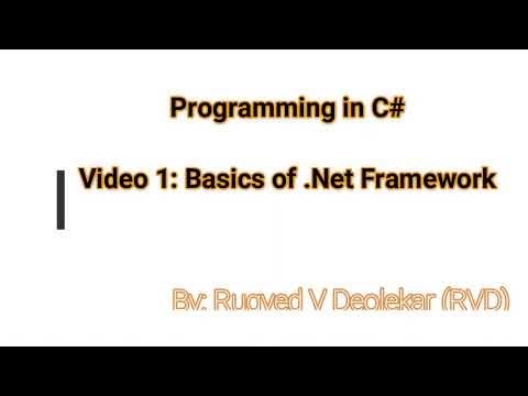 C# Video 1: Basics of .Net Framework - YouTube