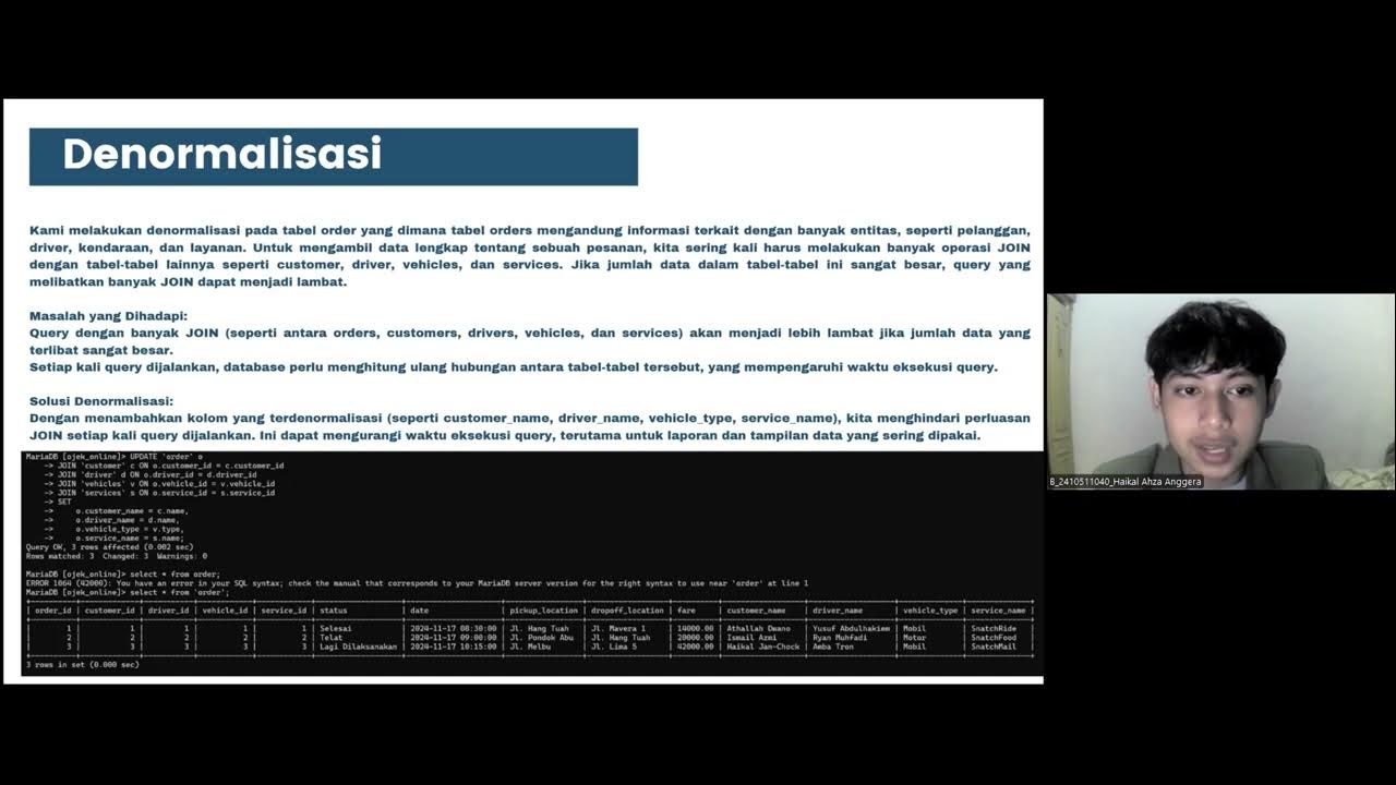 Video Presentasi Database Ojek Online - YouTube