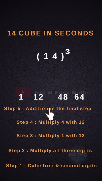 14 Cube Shortcut Trick #maths #cube #shorts - YouTube