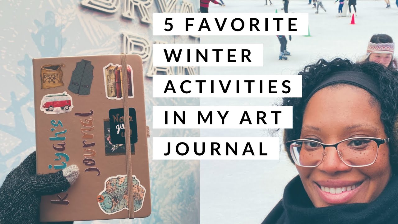 5 Winter Activities In My Art Journal | Journal With Me - YouTube
