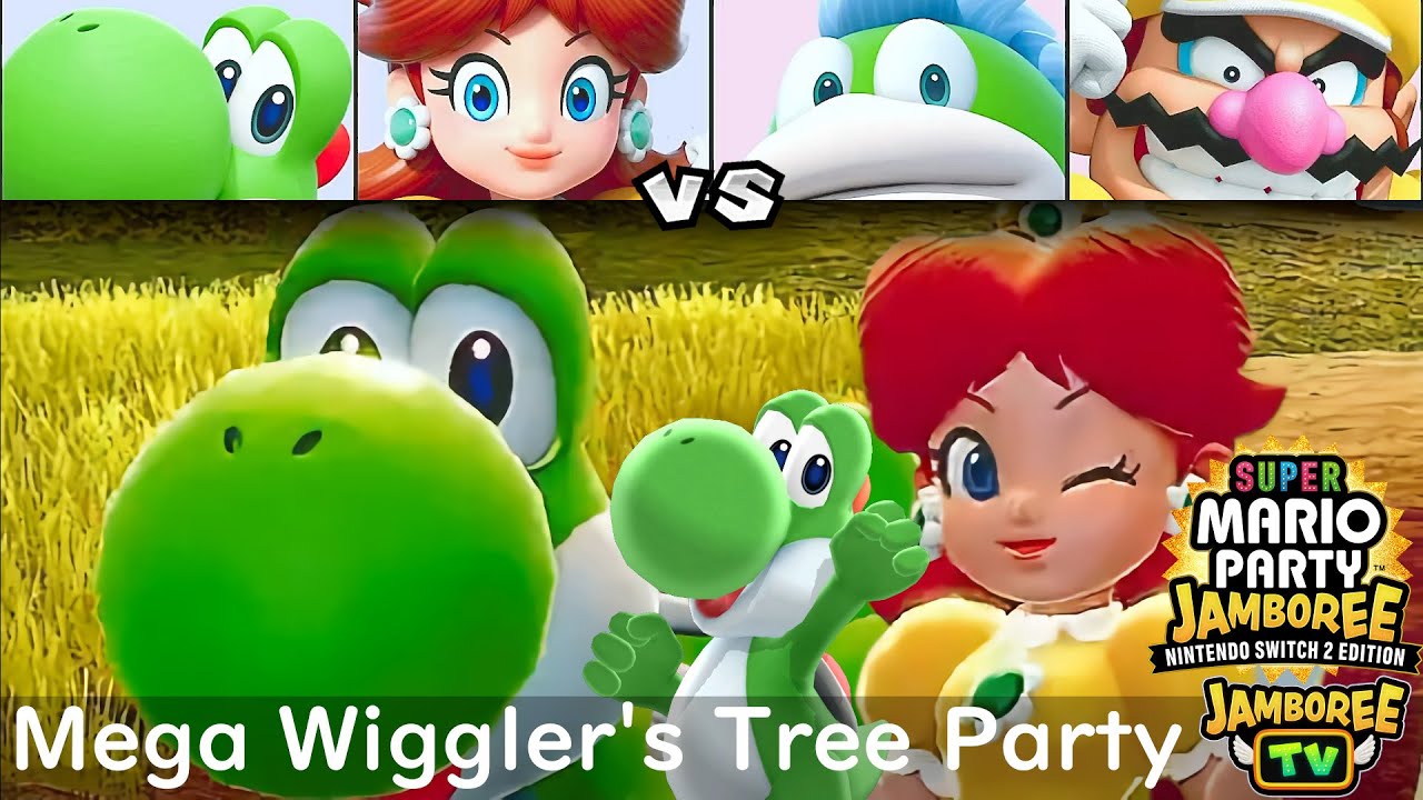 Super Mario Party Jamboree TV Yoshi and Daisy vs Wario and Spike in ...