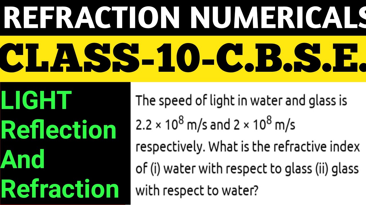 Light reflection and refraction class 10 ! Refraction of light class 10 ...