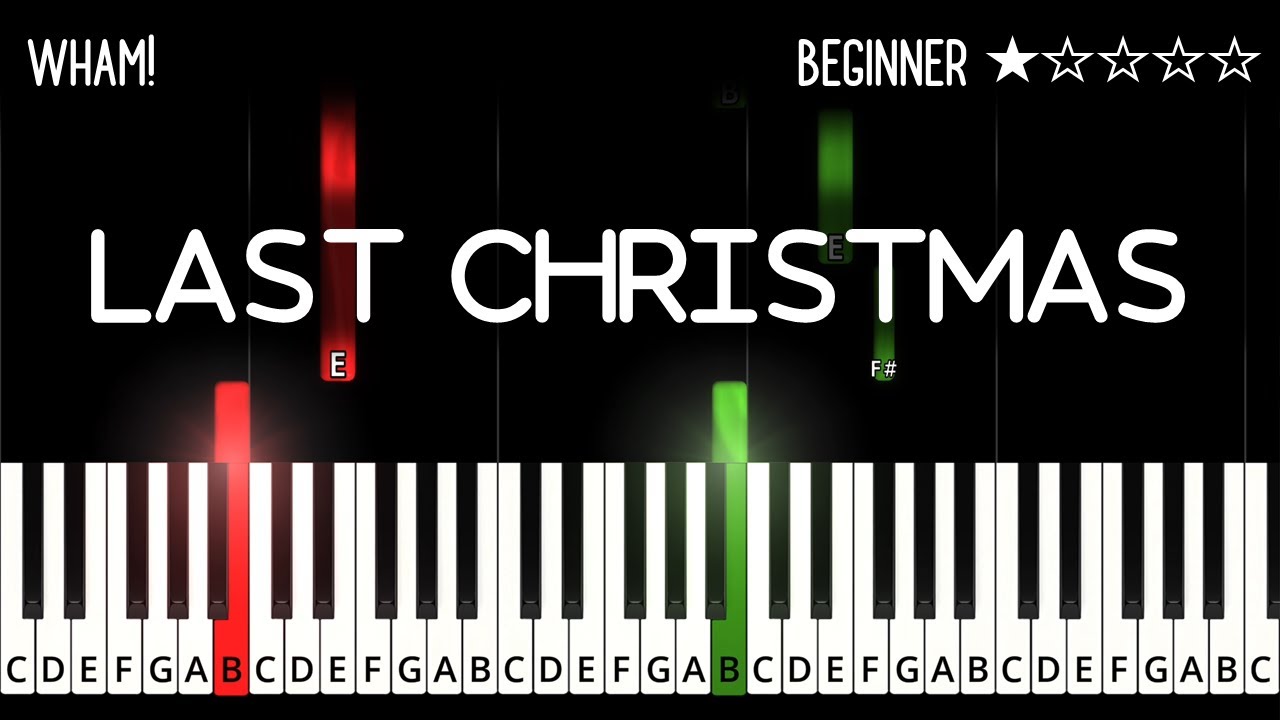 Wham! - Last Christmas - EASY Piano Tutorial - YouTube