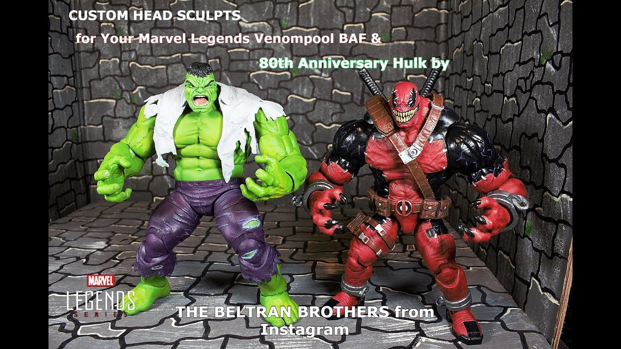 CUSTOM HEAD SCULPTS for your Marvel Legends 80th Anniversary Hulk ...