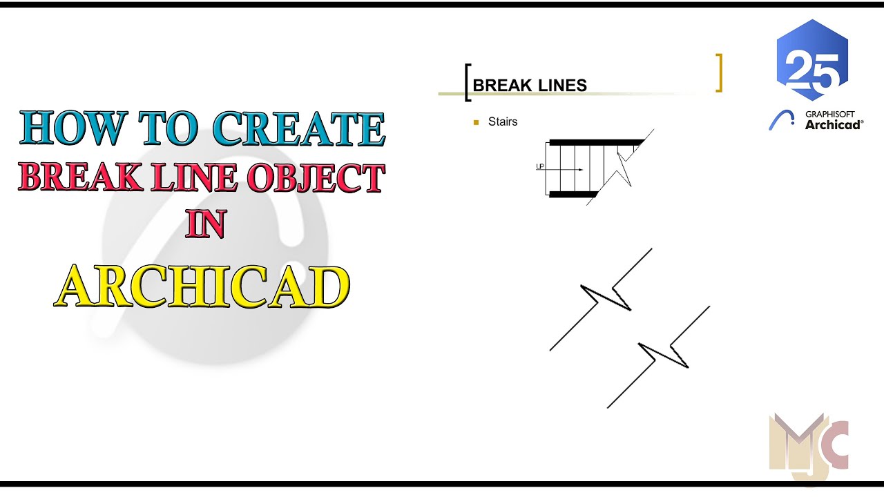 BREAK LINE OBJECT IN ARCHICAD - YouTube