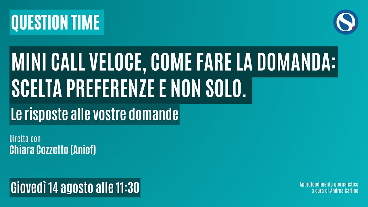 Mini call veloce, come fare la domanda: scelta preferenze e non solo ...