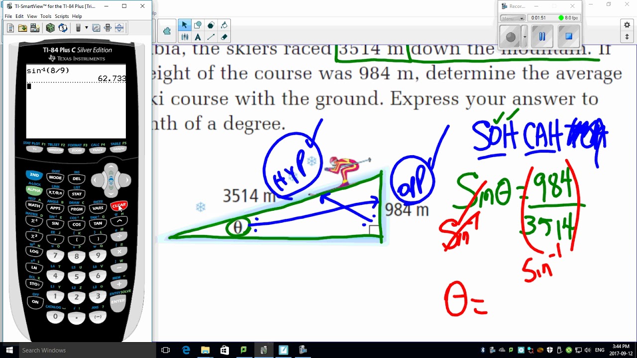 Unit 2 4 5 Word Problems with sin and cos - YouTube