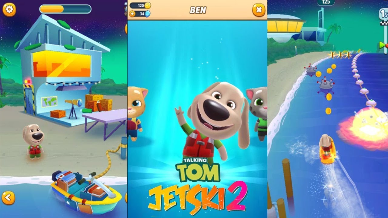 Talking Tom Jetski 2 Gameplay #5 | Ben's Science Lab Unlocked - YouTube