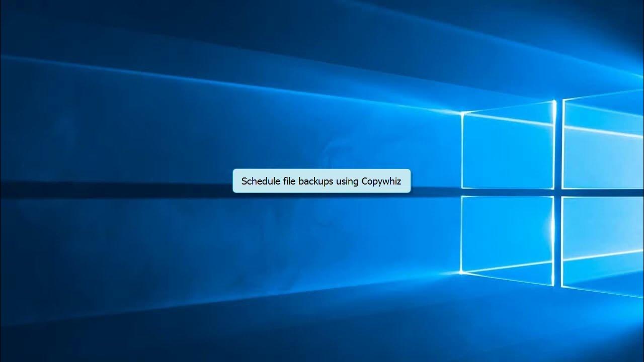 Windows: Schedule file copying for automatic backup using Copywhiz - YouTube