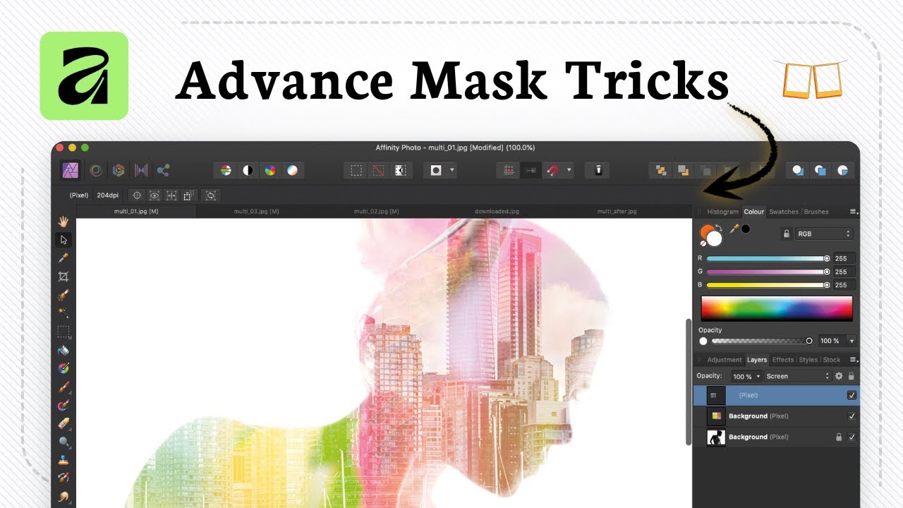 How to use Photoshop’s blend if feature in Affinity Photo - YouTube