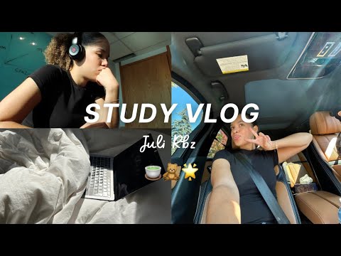 study with me 🍵🧸🌟 | realistic study session as a university student , PR unboxing, library time ...