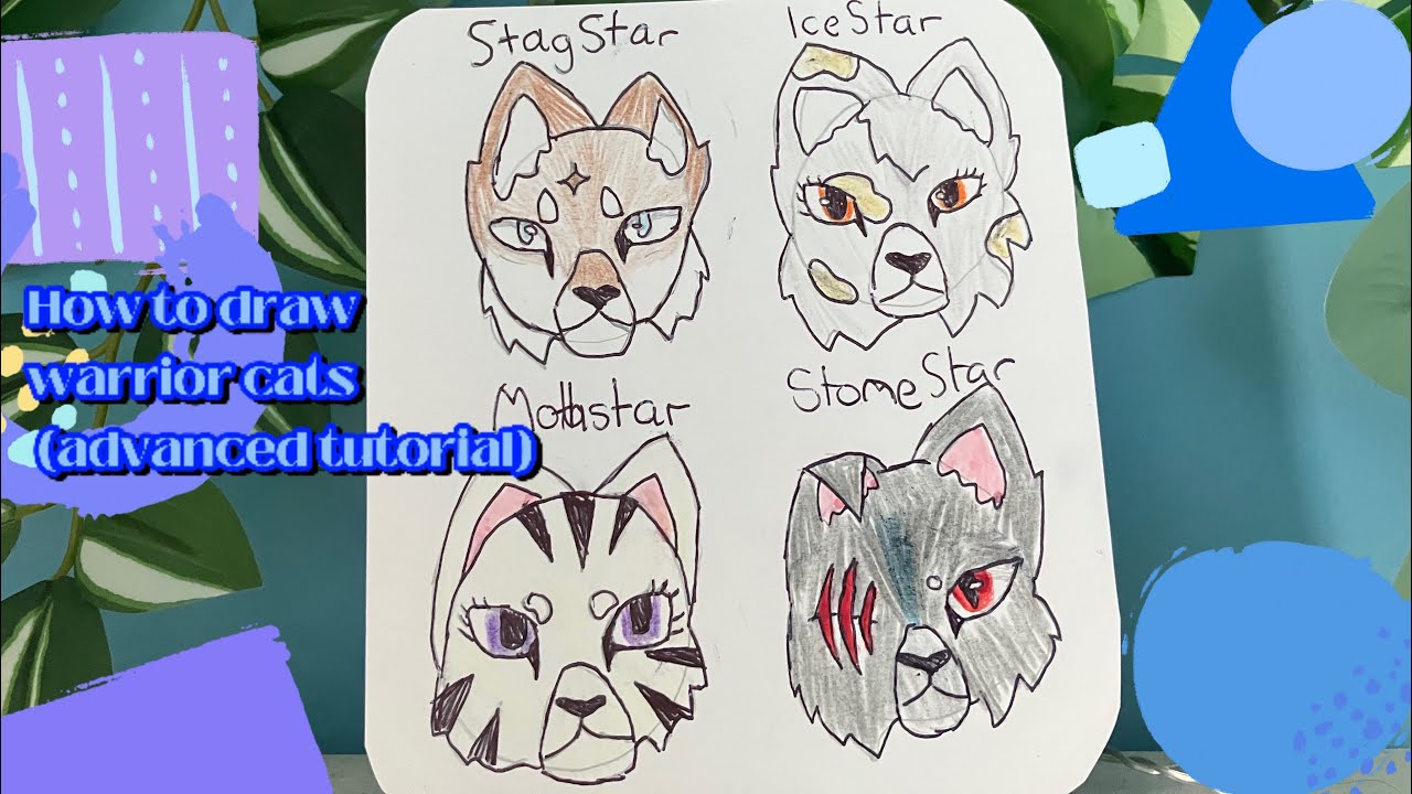 How to draw warrior cats (advanced tutorial) - YouTube