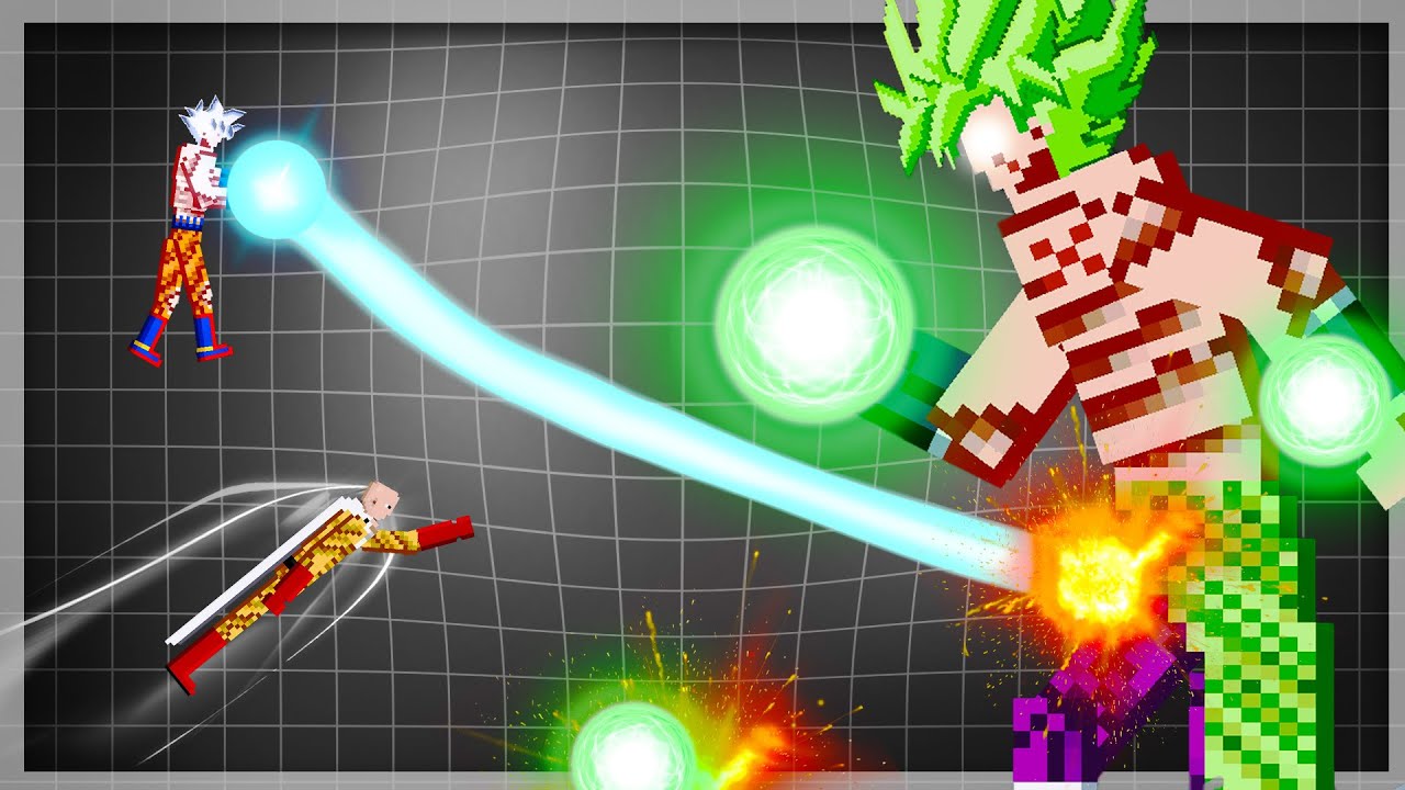 Saitama and Goku vs TITAN Broly in People Playground - YouTube