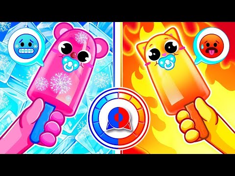 Cold vs Hot Challenge Song for Kids | Funny Songs For Baby & Nursery Rhymes | Toonzey Songs