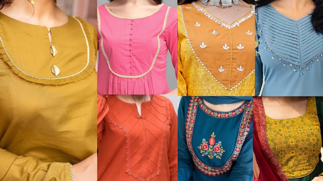 Yoke neck design for kurti || Yoke neck design - YouTube