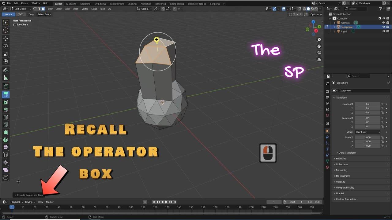 Recall The Operator Box _ Get Back The Operator Box In Blender - YouTube