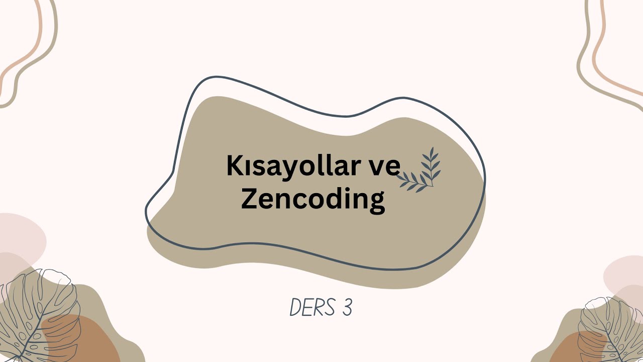 Kısayollar ve Zencoding | HTML 3 - YouTube