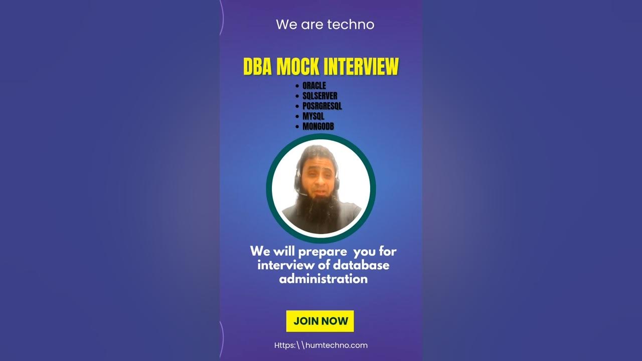 Mock interview |DBA Interview preparation oracle sql server PostgreSql mysql mongodb - YouTube