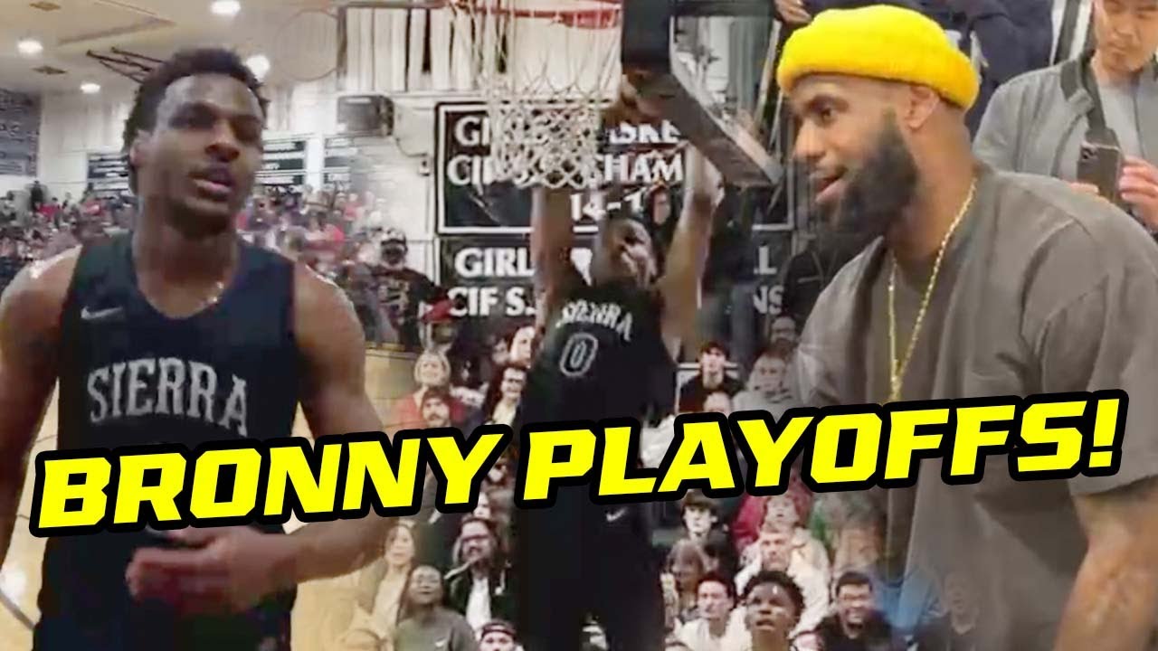 LeBron Watches CRAZIEST Bronny Game Of His CAREER!! California Playoffs ...