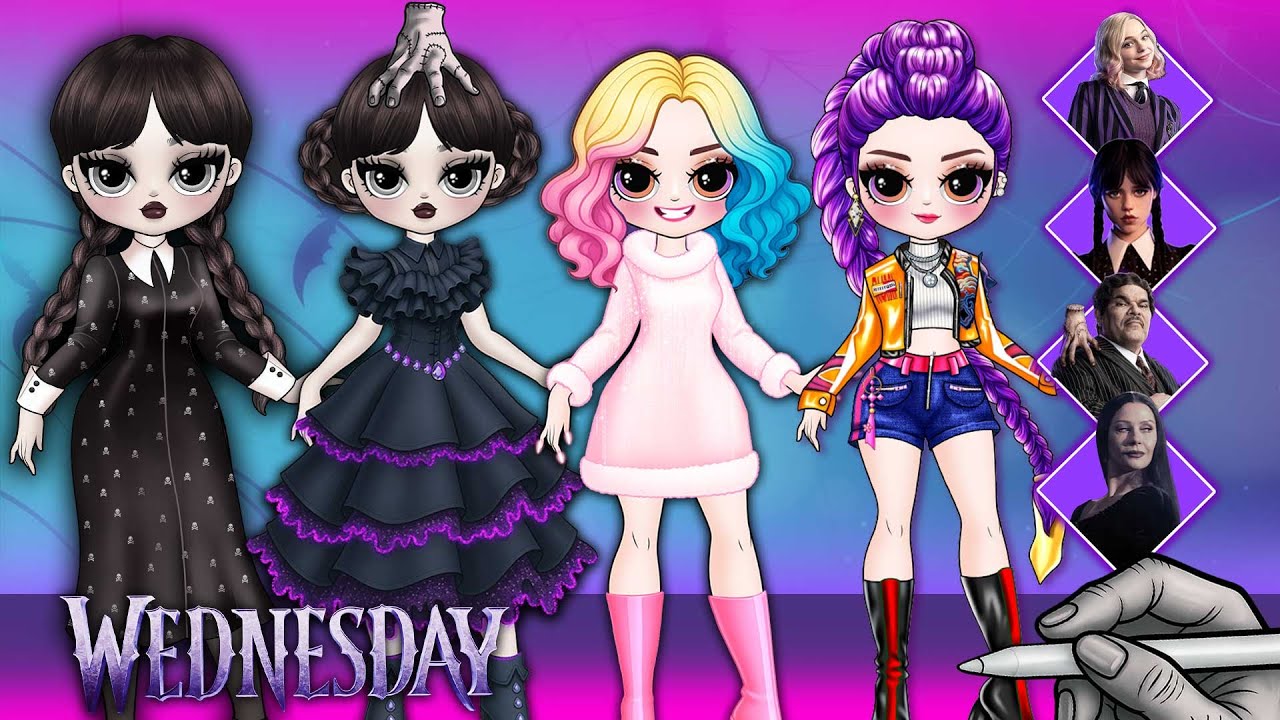 Wednesday Fashion | Addams Family Style Dress Up & Design 🖤 | New ...