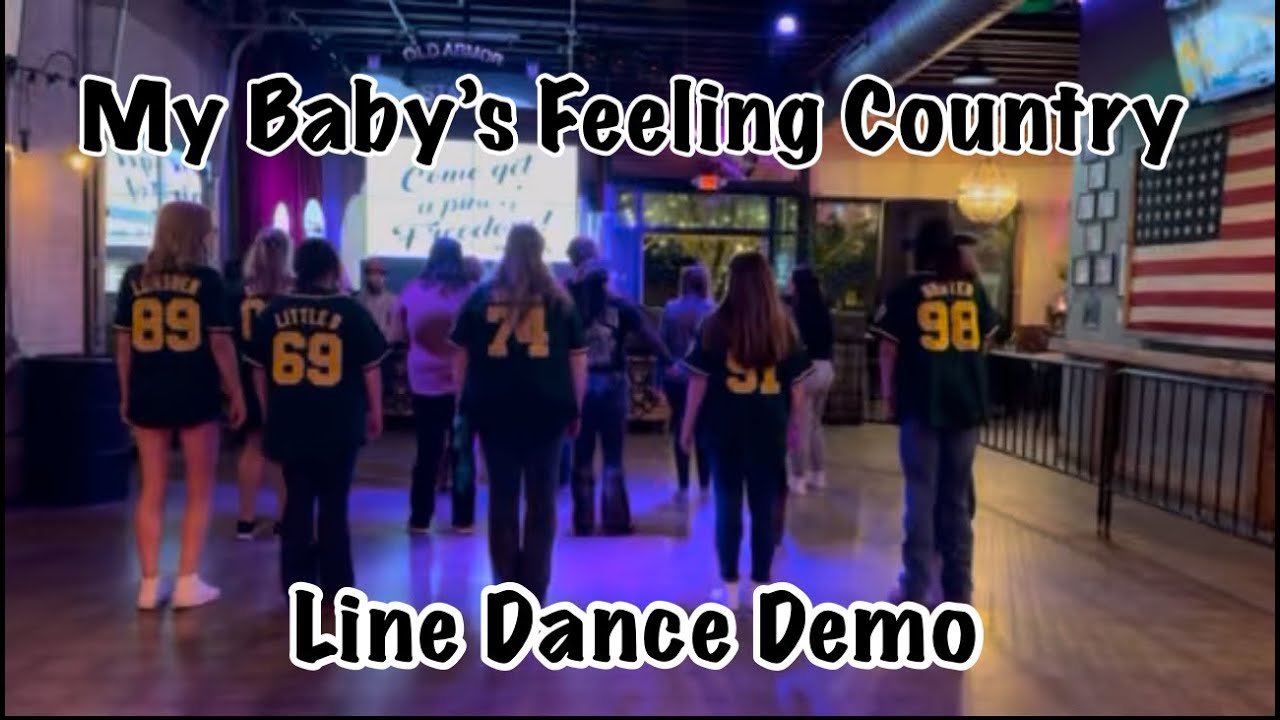 Lucky Line Dancing - My Baby's Feeling Country Line Dance Demo - YouTube