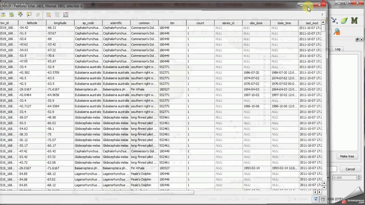 QGIS Biological Records tool: WGS84 example - YouTube