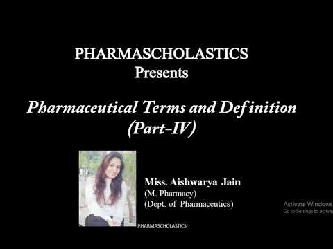 Pharmaceutical Terms and Definition (Part-VI) - YouTube