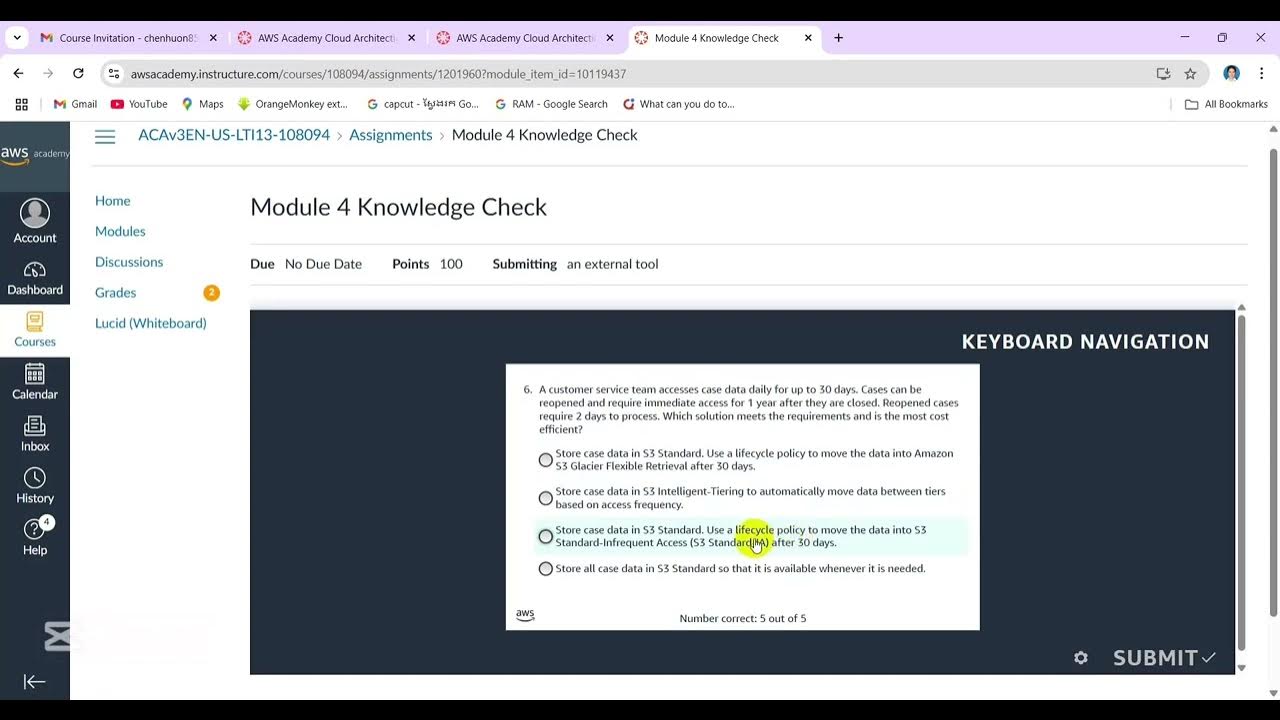 Module 4 Knowledge Check Answers | Adding Storage Layer with Amazon S3 | AWS CLOUDARCHITECTING ...