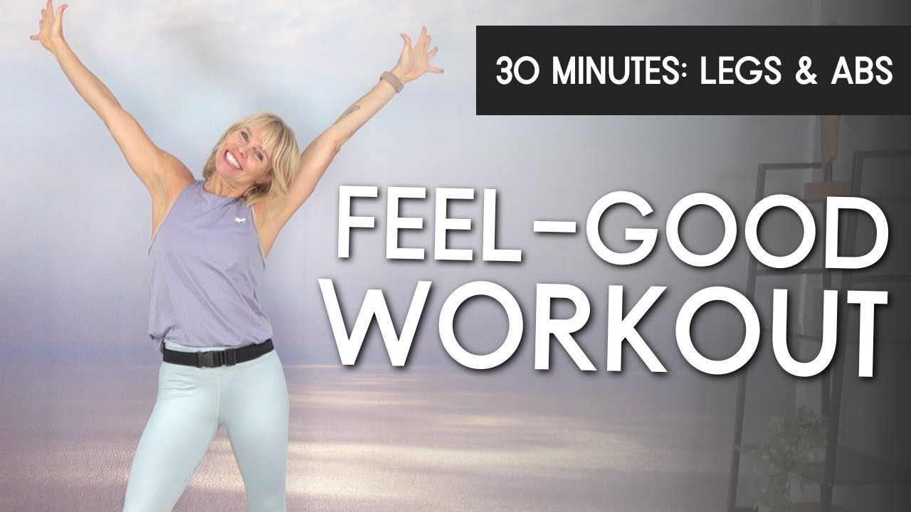 Fun Feel-Good Workout for Abs & Legs. Train at Home with Rie - YouTube