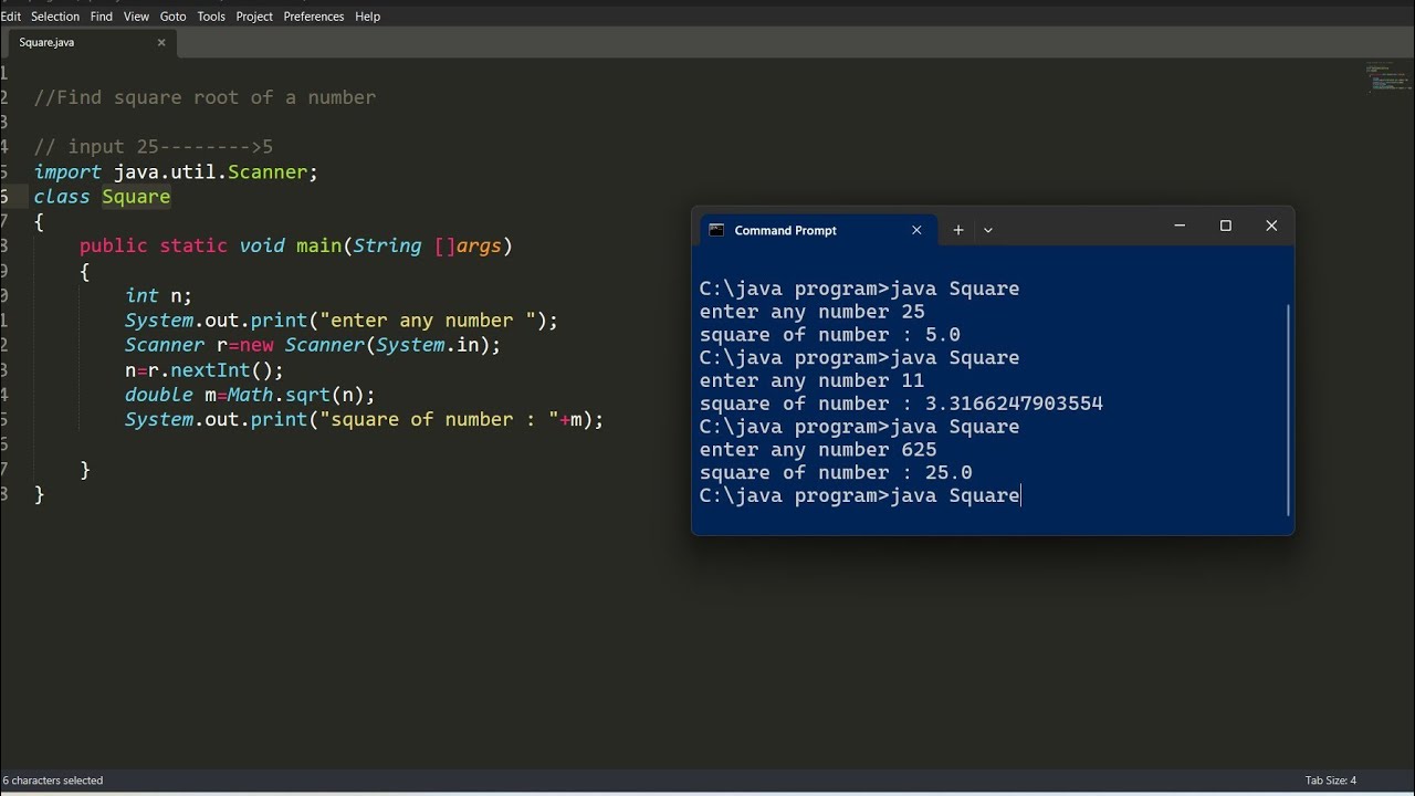 program to find square root of a number in java hindi - YouTube