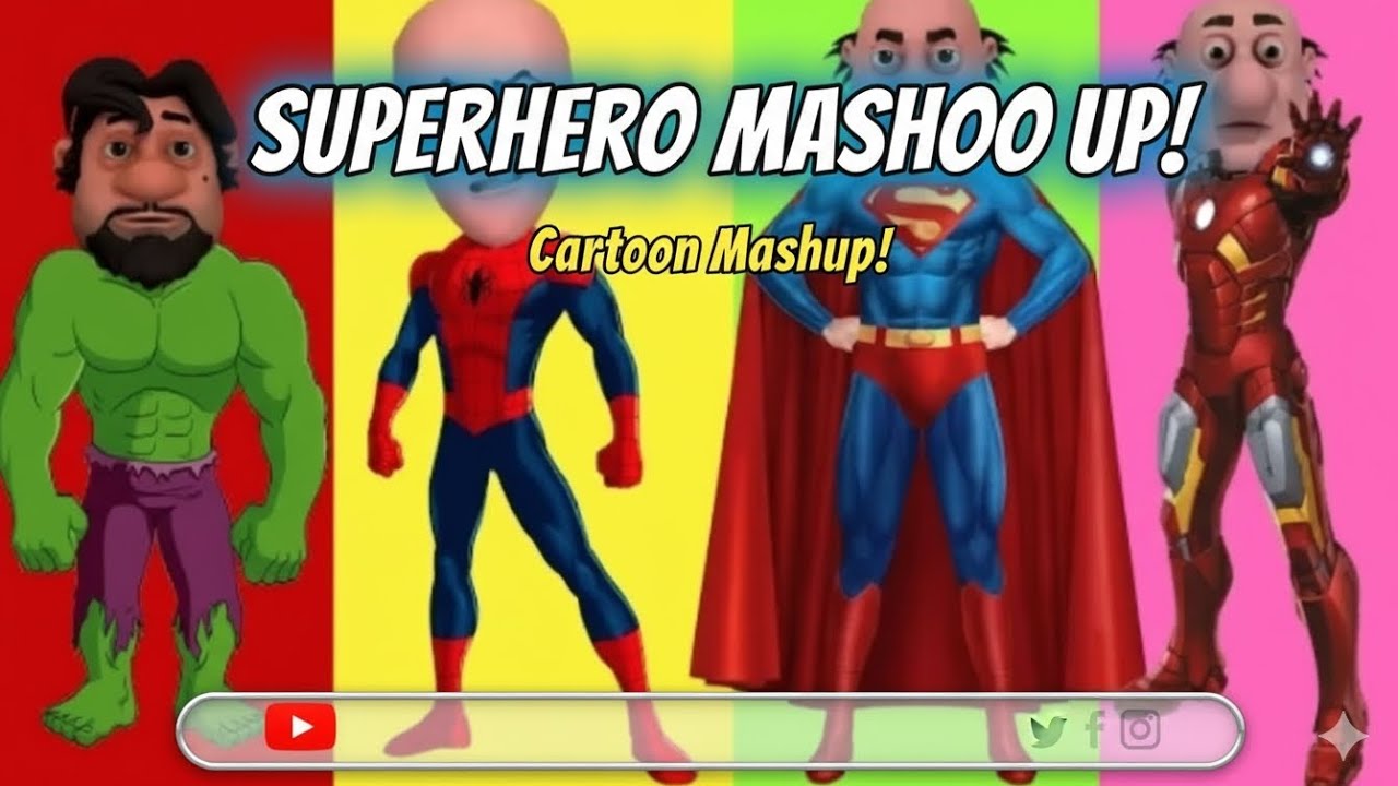 Super hero manhood up! Cartoon Mashup! Challenge by HIMEL YT - YouTube