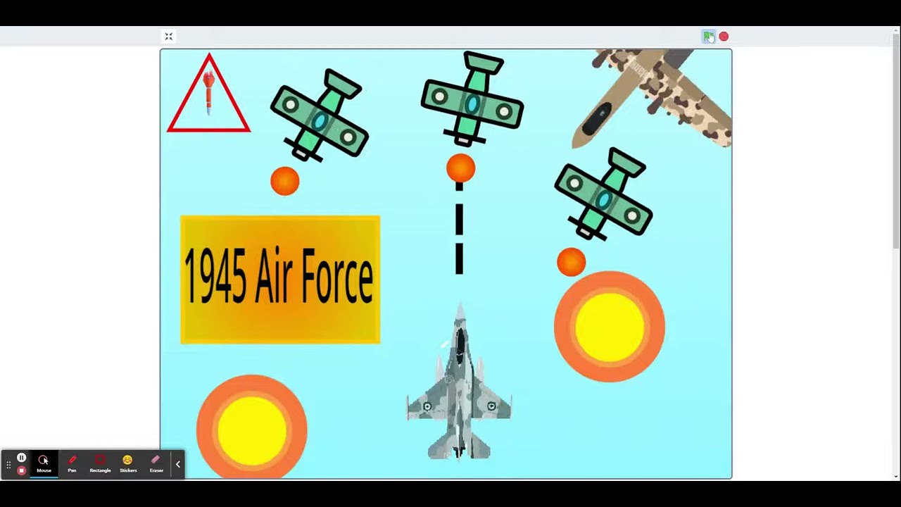 1945 Air Force Mini game on Scratch boss fight and walkthrough - YouTube