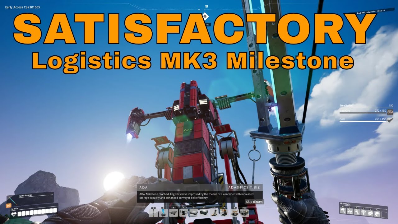Satisfactory - Logistics MK3 Milestone - YouTube