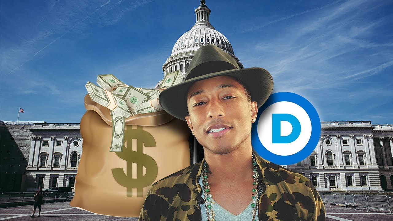Pharrell Praises Democrats For Giving Musicians Money - YouTube
