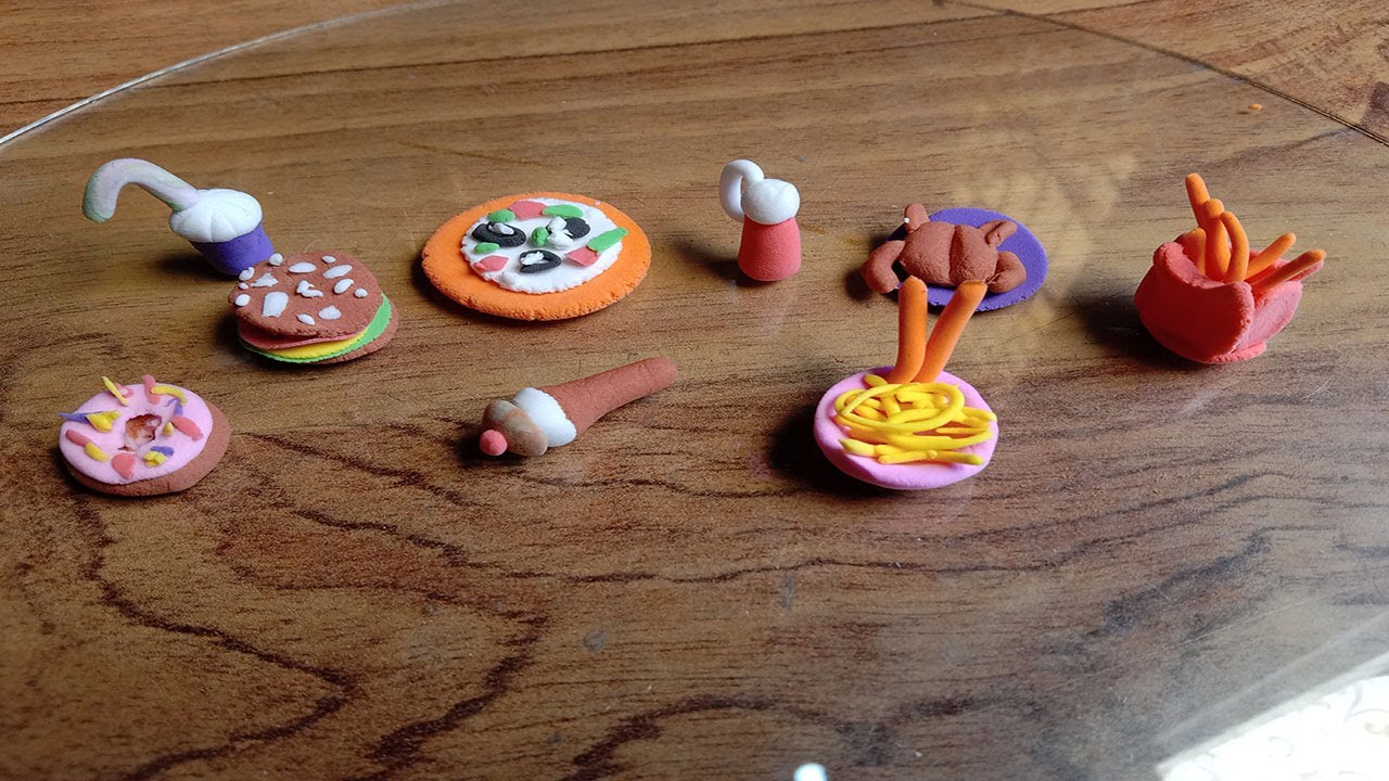 DIY Mini Clay Food Items | DIY how to make miniature realistic food ...