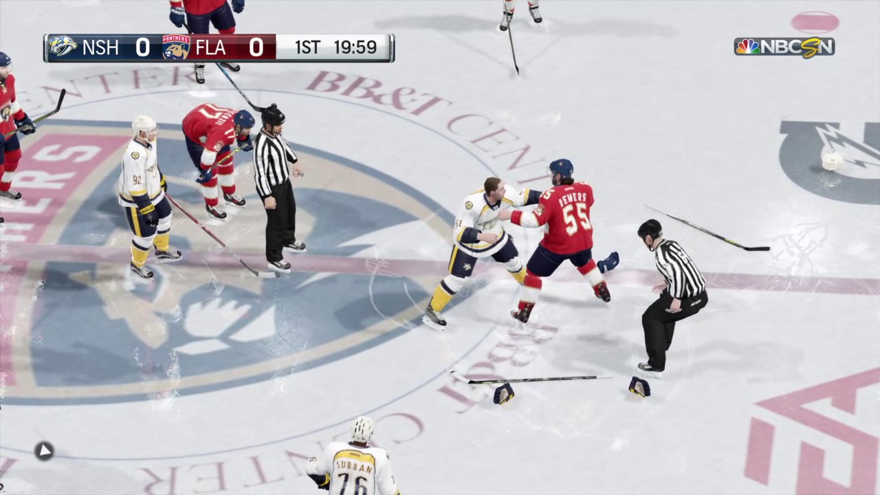 NHL Fight Austin Watson vs Jason Demers/ Nashville vs Florida Jan 6 ...