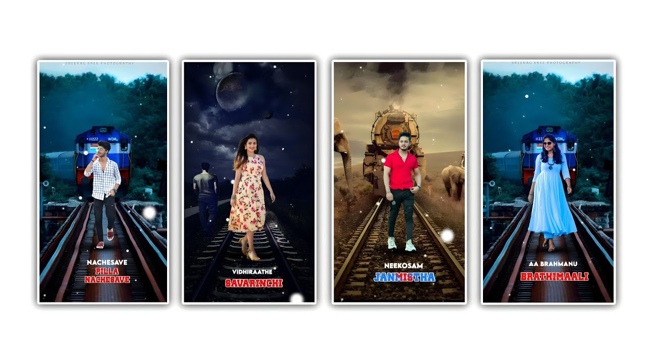 ⚡ New Style Trending Train Lyrical Video Editing in Kinemaster Telugu ...