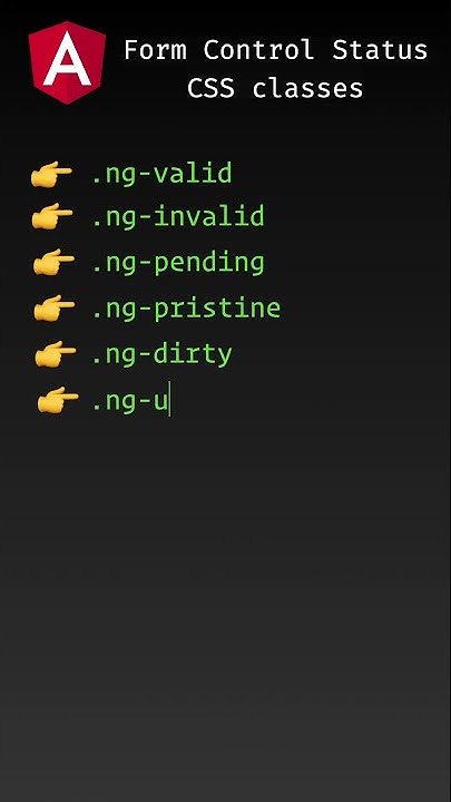 Let's understand Angular Form Control Status CSS in 30 seconds #Shorts - YouTube