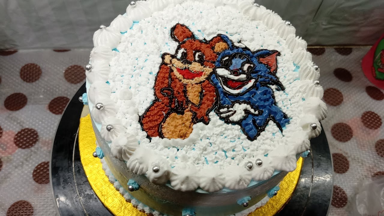 Tom and Jerry themed chocolate cake complete video | by cooking and ...