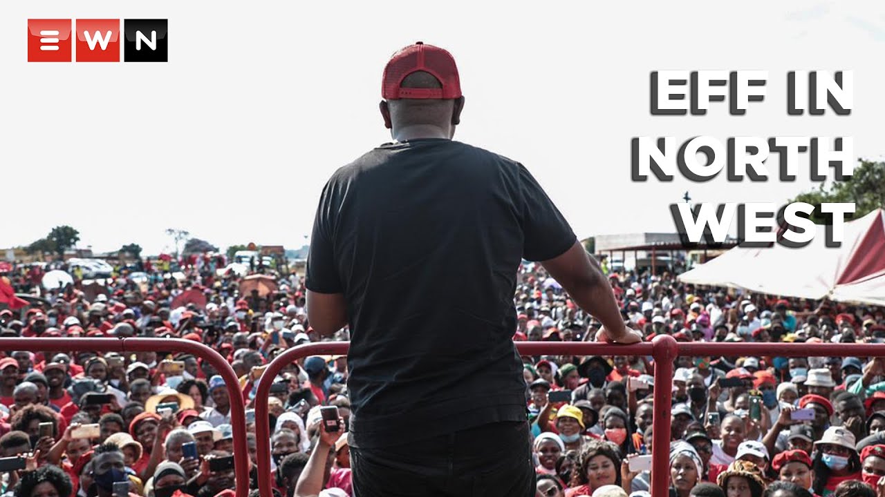 Massive crowd turn up to EFF rally in North West - YouTube