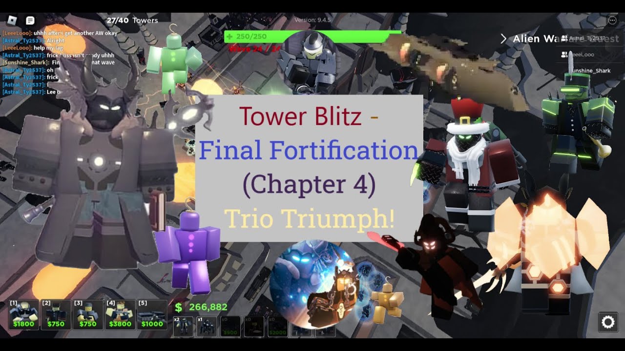 (Chapter 4) Final Fortification Trio Victory! [Roblox] Tower Blitz - YouTube