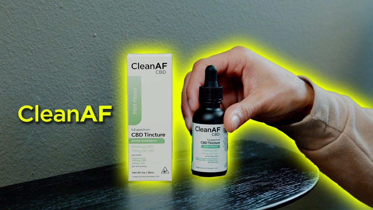 CleanAF CBD Tincture Full Spectrum Extra Strength Man Reading While ...