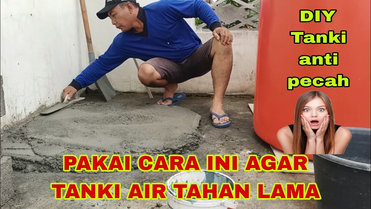 cara betul dan mudah membuat tapak Tanki air - YouTube