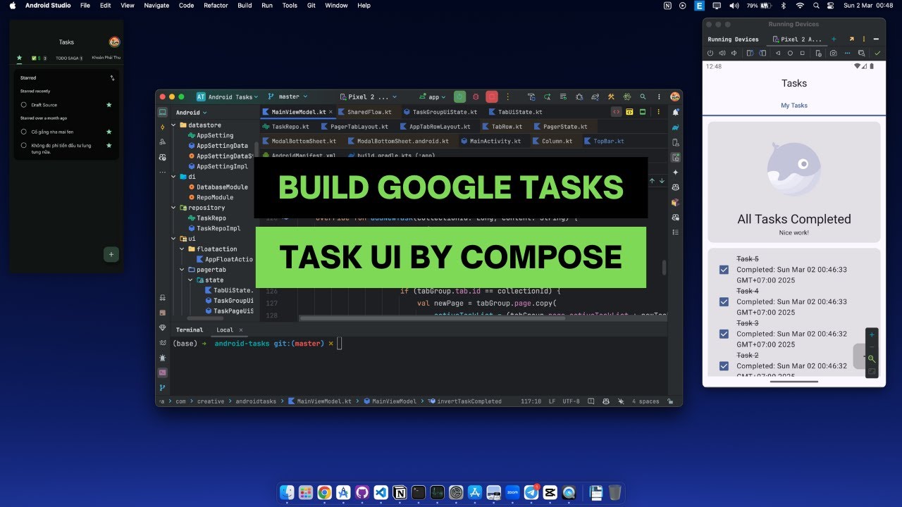 Build Android Google Tasks with AI Copilot | Task Item with Compose UI ...