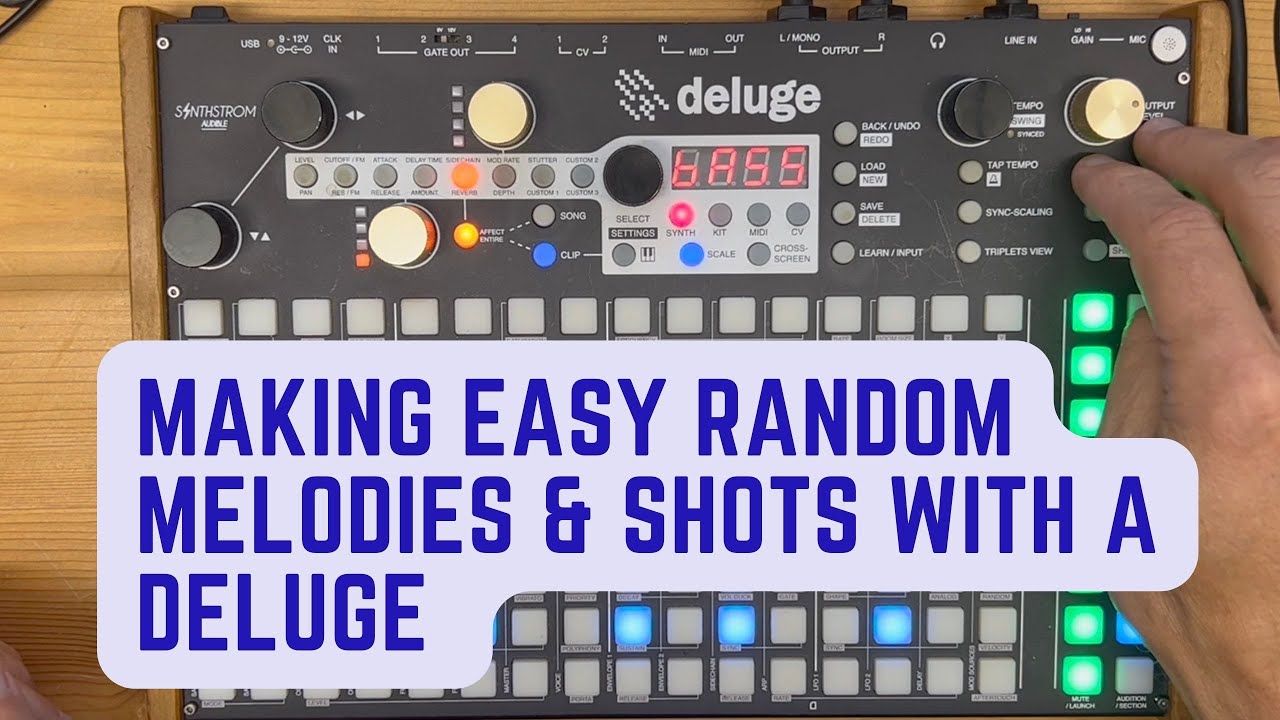 How to make EASY RANDOM MELODIES & SHOTS with a Deluge Synthstrom - YouTube