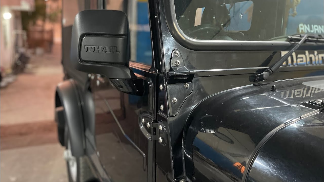 Mahindra Thar 2020 Rear view mirror fitment on CRDE - THAR - 700 - YouTube