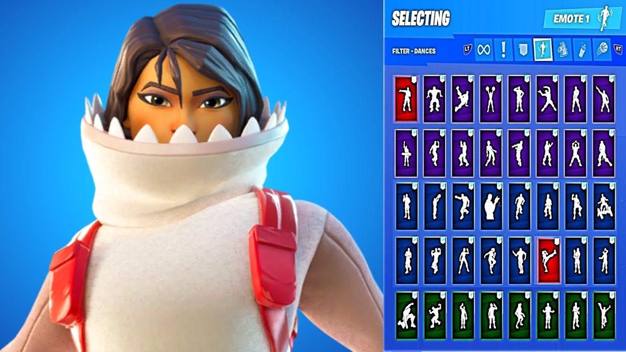 🔥 COZY CHOMPS SKIN SHOWCASE WITH ALL FORTNITE DANCES & EMOTES 😱 - YouTube