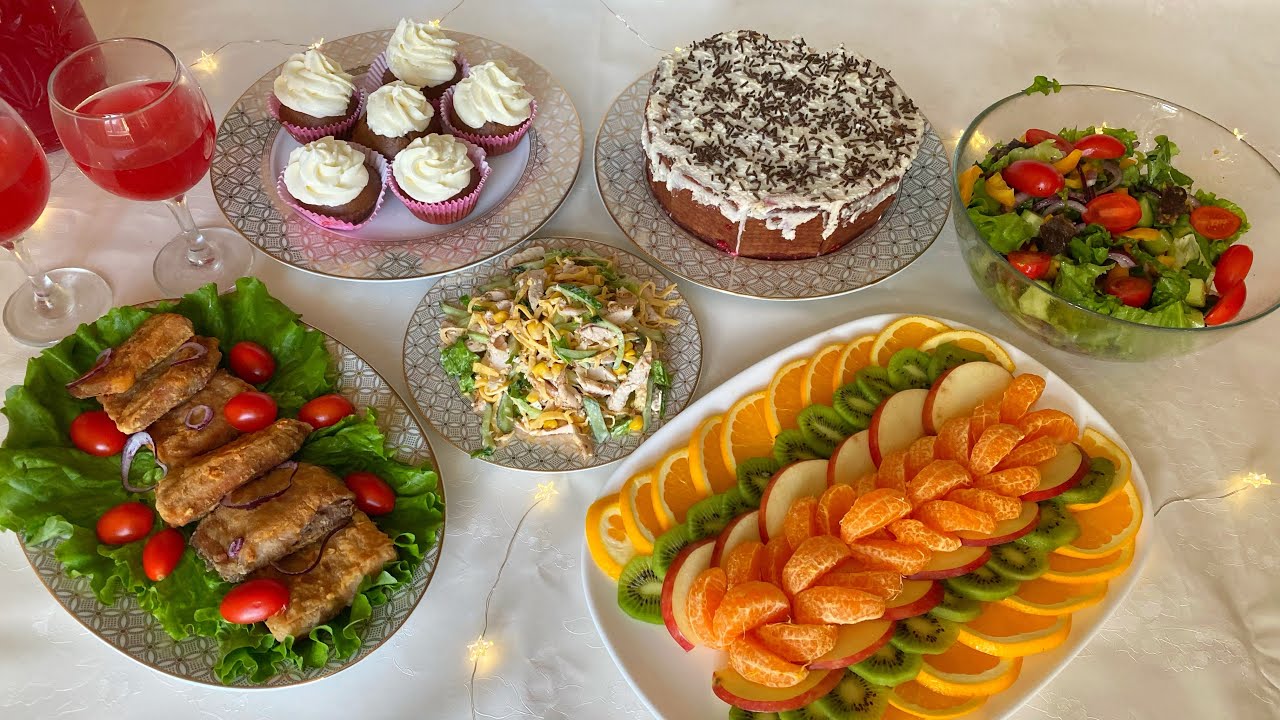 Новогодний стол . Праздничный стол. Жана жылдык дастархан. # ...