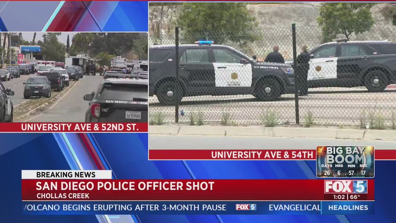 San Diego Police Officer Shot - YouTube