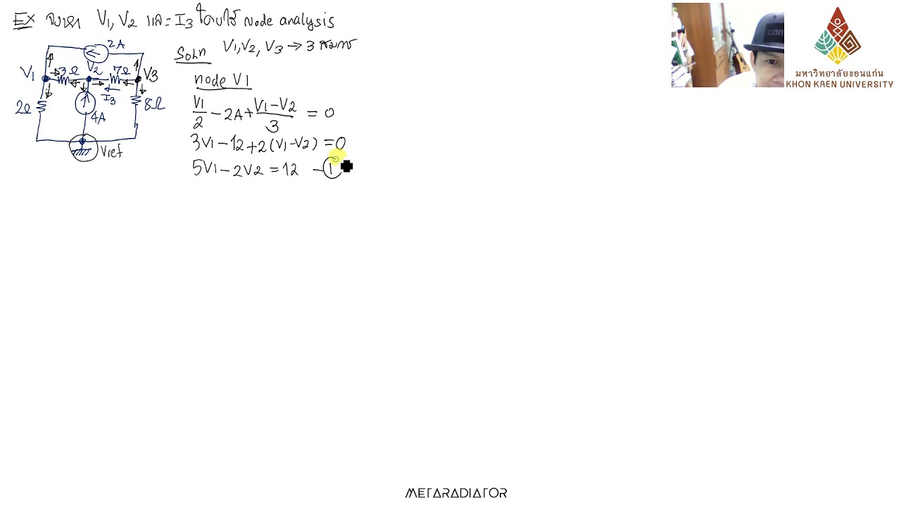 Example: Node analysis (Independent Current sources 01, 3Vars) - YouTube